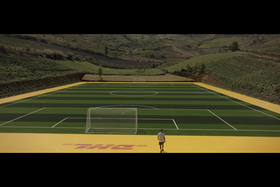 Behind-the-scenes: How DHL built a mountain pitch for Manchester United ...